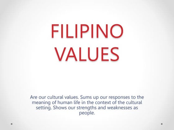 Filipino core values | PPT