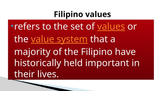 The filipino culture and values | PPTX