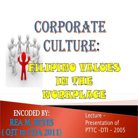 Filipino Values in the Workplace | PPT