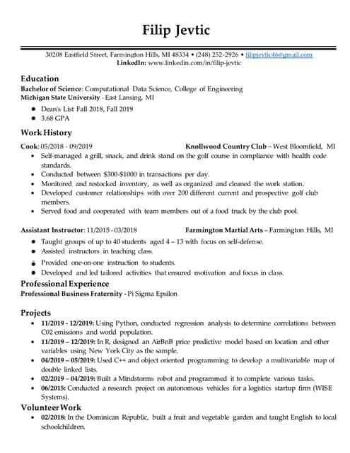 My resume | PDF