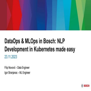 [DSC Europe 23] Filip Novovic & Igor Stranjanac - DataOps & MLOps in ...