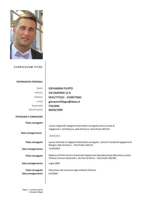Curriculum vitae simone lucarini | PDF