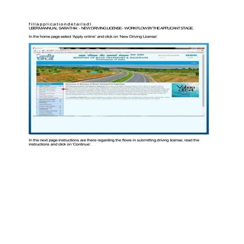 Fill form for Driving License | PDF