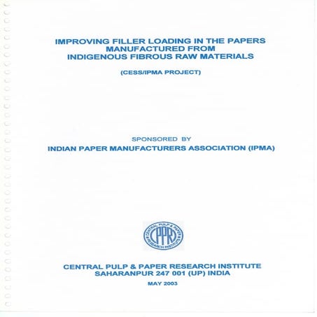 Filler loading in paper | PDF
