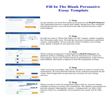 Fill In The Blank Persuasive Essay Template | PDF