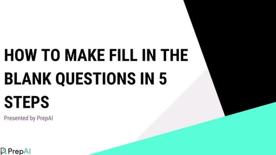How to Create Quiz Questions in 6 Simple Steps | PPT