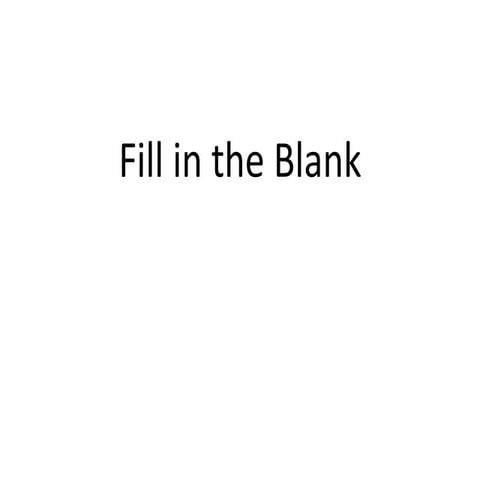 Fill in the blank quiz | PDF