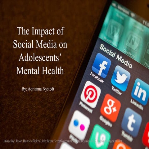 The Impact Of Social Media On Adolescents Mental Health Ppt