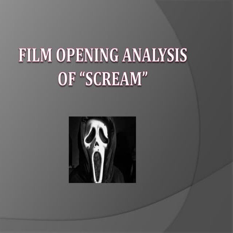 Analysis 2 - Scream | PPTX