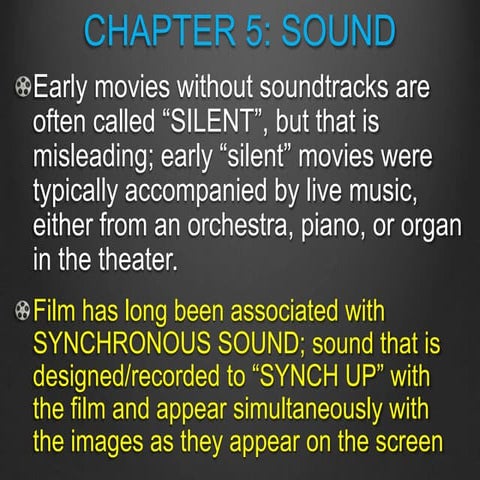 FILM 100 - Sound + Writing About Film | PPT