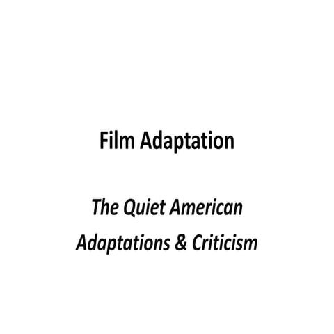 Film adaptation | PPTX