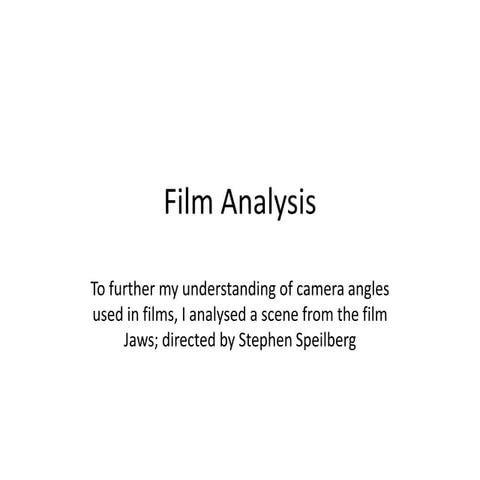 Film Analysis | PPTX