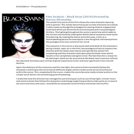 Film analysis black swan | PDF