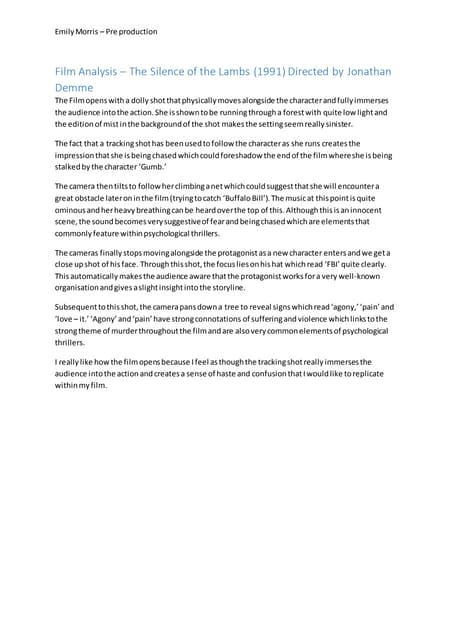 Film analysis - Black Swan | PDF