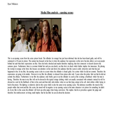 Film opening analysis back to the future | DOCX