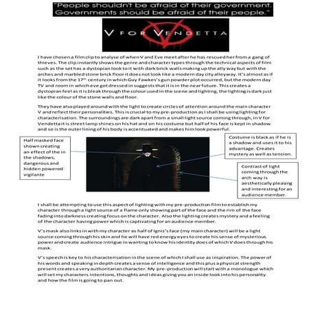 Film analysis: V for vendetta | DOCX