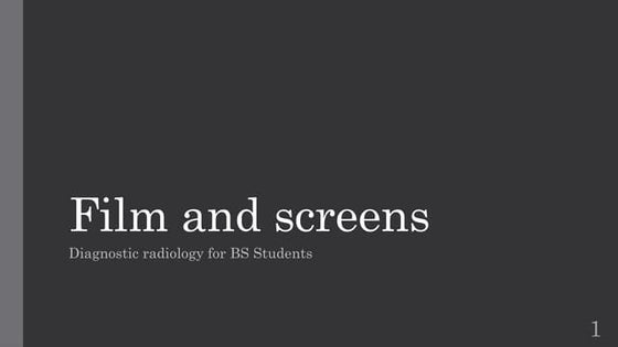 Screen Film Radiography | PDF | Physics | Science
