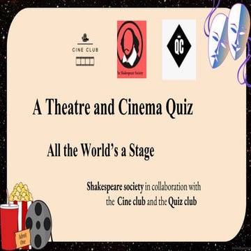 Film and Theatre Quiz By St Stephens College | PPT