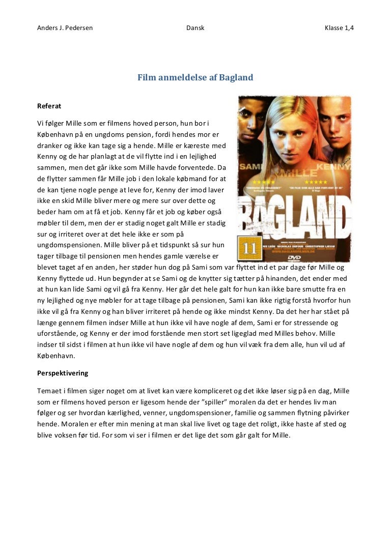 Film anmeldelse af bagland