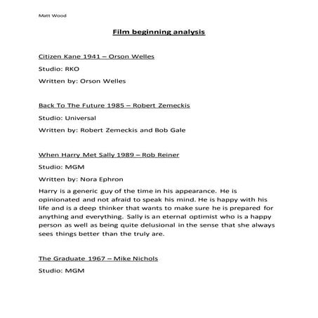 Film beginning analysis | DOCX