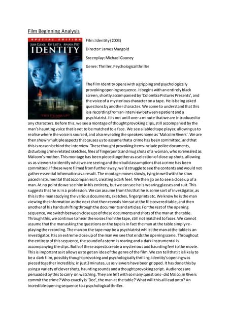 Film proposal | PDF