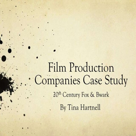 Film case studies | PPTX