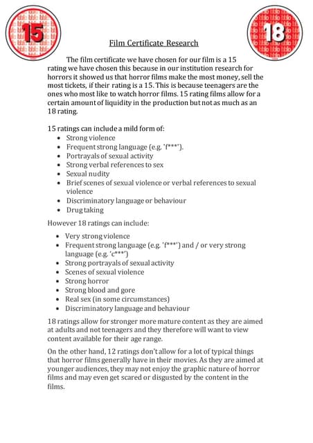 BBFC Classification | PDF