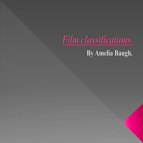Film classifications | PPTX