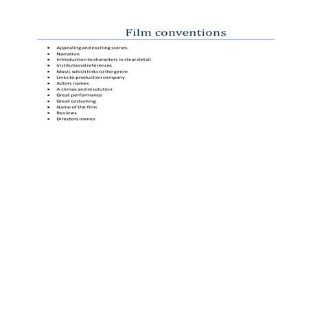 Film Conventions - SA | PDF