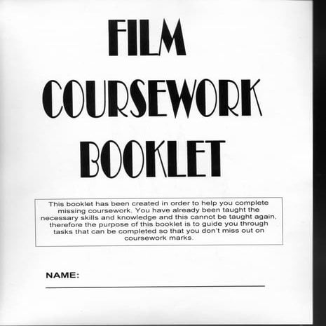 GCSE Film Coursework Booklet | PDF