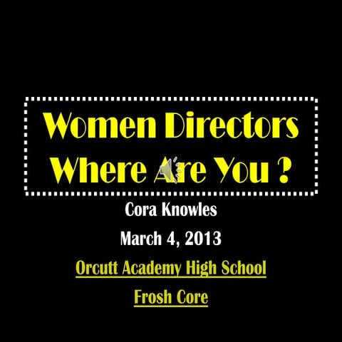 Intro to Film: The Director | PPT