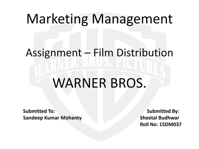 Warner bros presentation | PPTX