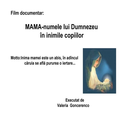 Film documentar mama | PPT