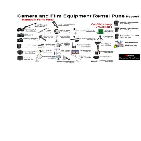 Film equipment rental pune | PDF