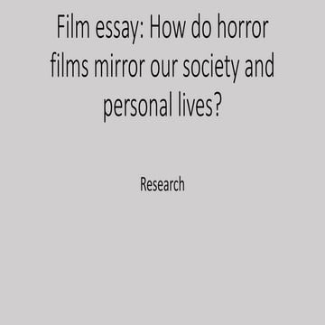 Film essay research | PPT