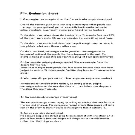 Film evaluation sheet | DOCX