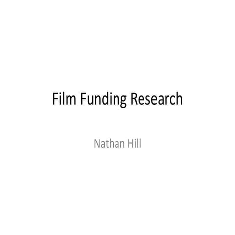 Film funding research | PPTX