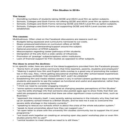 Film Studies in 2018: A discussion | PDF