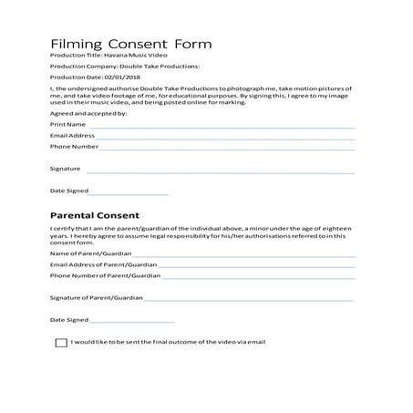 Filming consent form | PDF