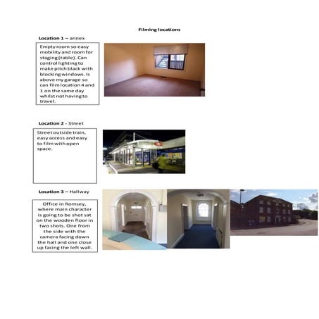 Filming locations | DOCX