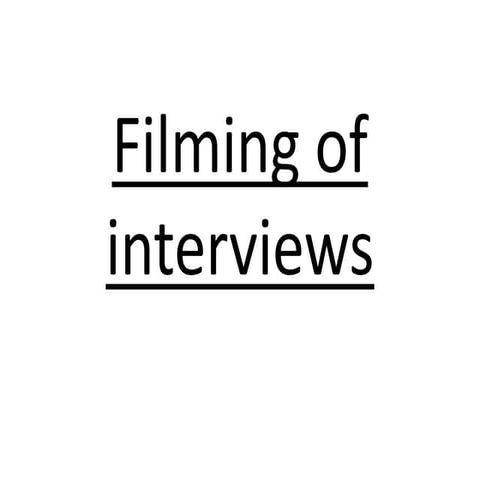 Codes and conventions of an documentary interview | PPTX