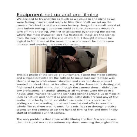 Filming production process | PDF