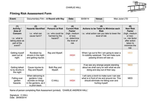 The move risk assessment | PPT