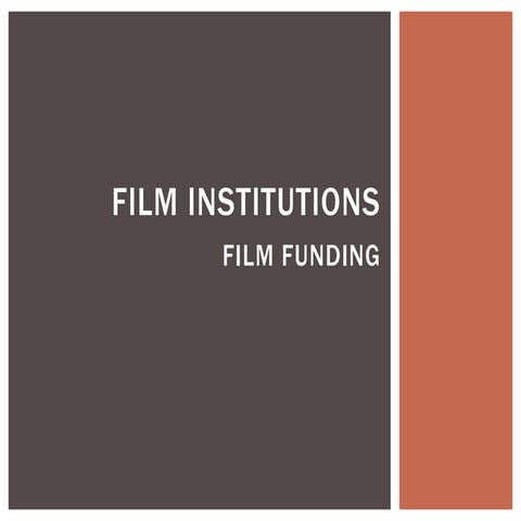 Film finance & budgeting lecture | PPTX