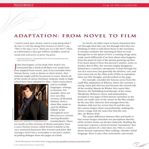 Film in the classroom adaptation 1 | PDF