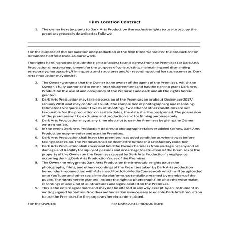 Film equipment rental agreement | DOCX