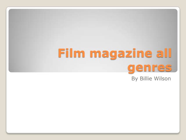 Camera shots and angles for a horror and thriller film | PPTX