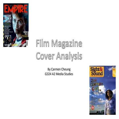 Film Magazine Cover Analysis | PPTX