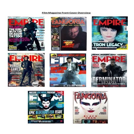 Film Magazine Front Cover Overview | DOCX