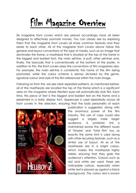 film magazine analysis presentation no 1 | PPT
